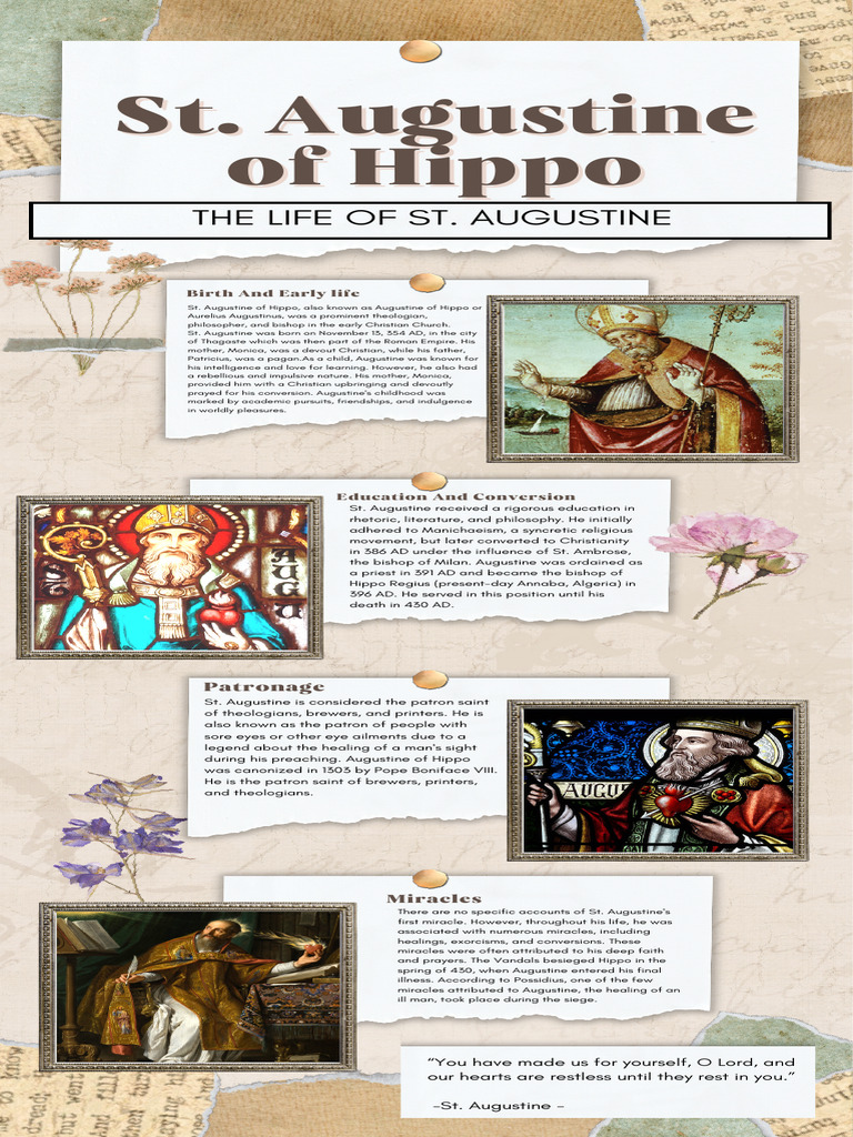 St. Augustine of Hippo | PDF | Augustine Of Hippo | Abrahamic Religions