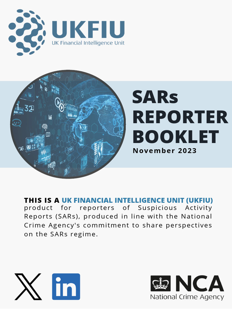 SARs Reporter Booklet November 2023 | PDF | Money Laundering | Fraud