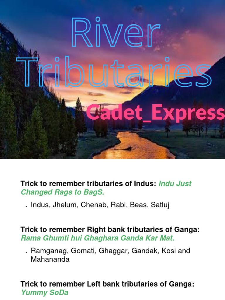 Tricks for Remembering Indian River Tributaries | PDF | Religion ...