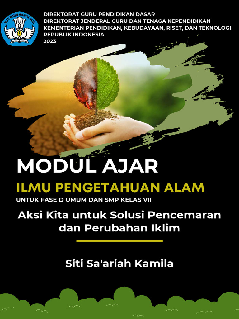 Modul Ajar Ilmu Pengetahuan Alam (IPA) - Aksi Kita Untuk Solusi Pencemaran Dan Perubahan Iklim ...