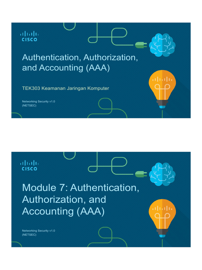 Authentication, Authorization, and Accounting (AAA) | PDF | Radius ...