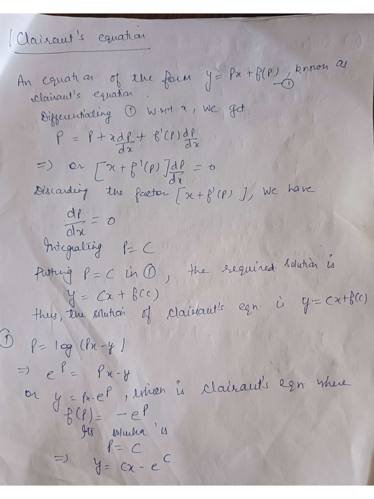 Ordinary Differential Equations | PDF
