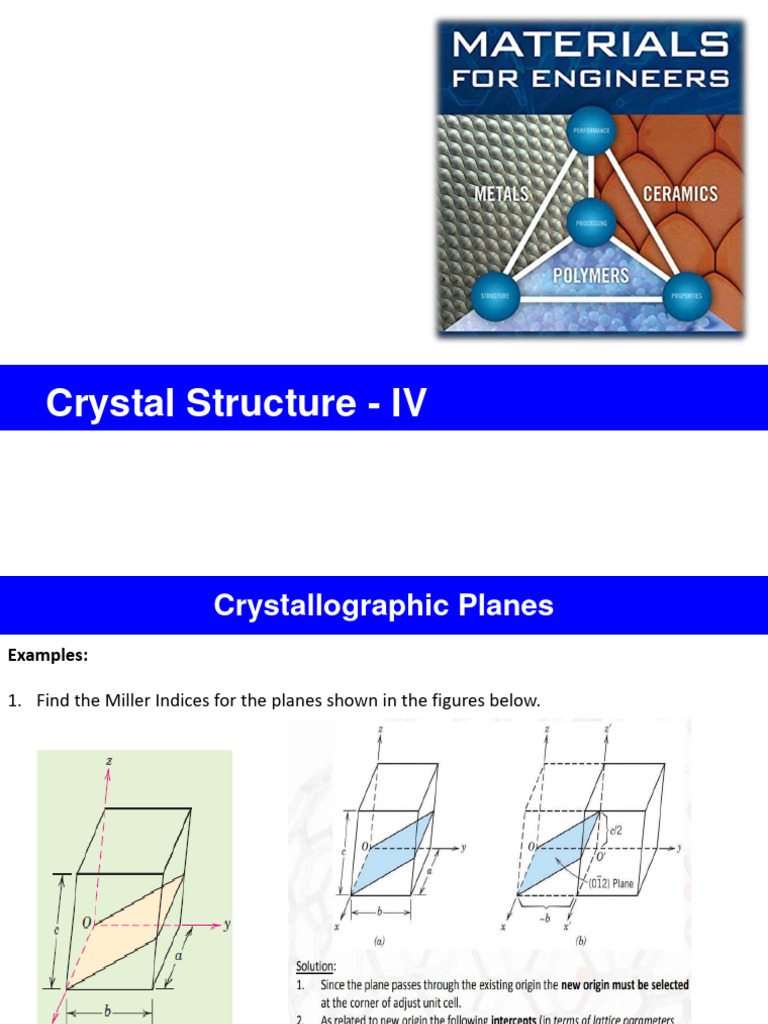 Lecture 6 Crystal Structure Iv Pdf Crystal Crystallite