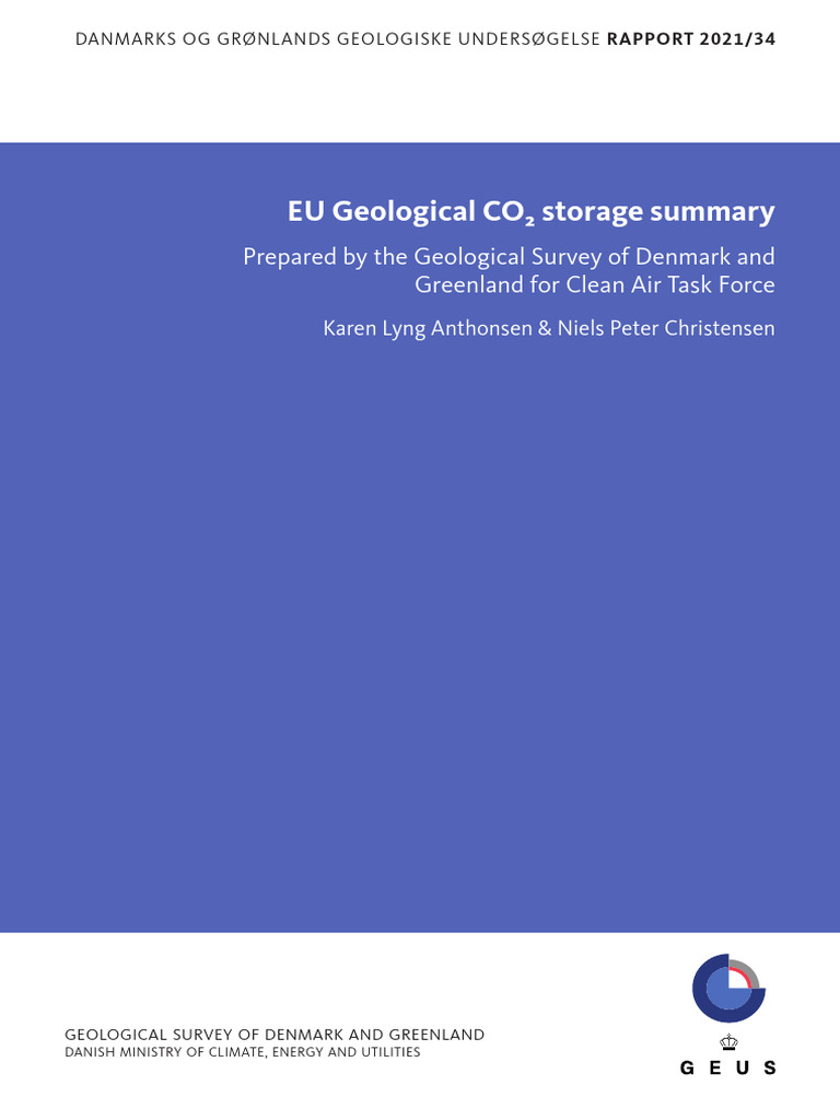 EU CO2 Storage Summary - GEUS Report 2021 34 - Oct2021 | Download Free PDF | Petroleum Reservoir ...