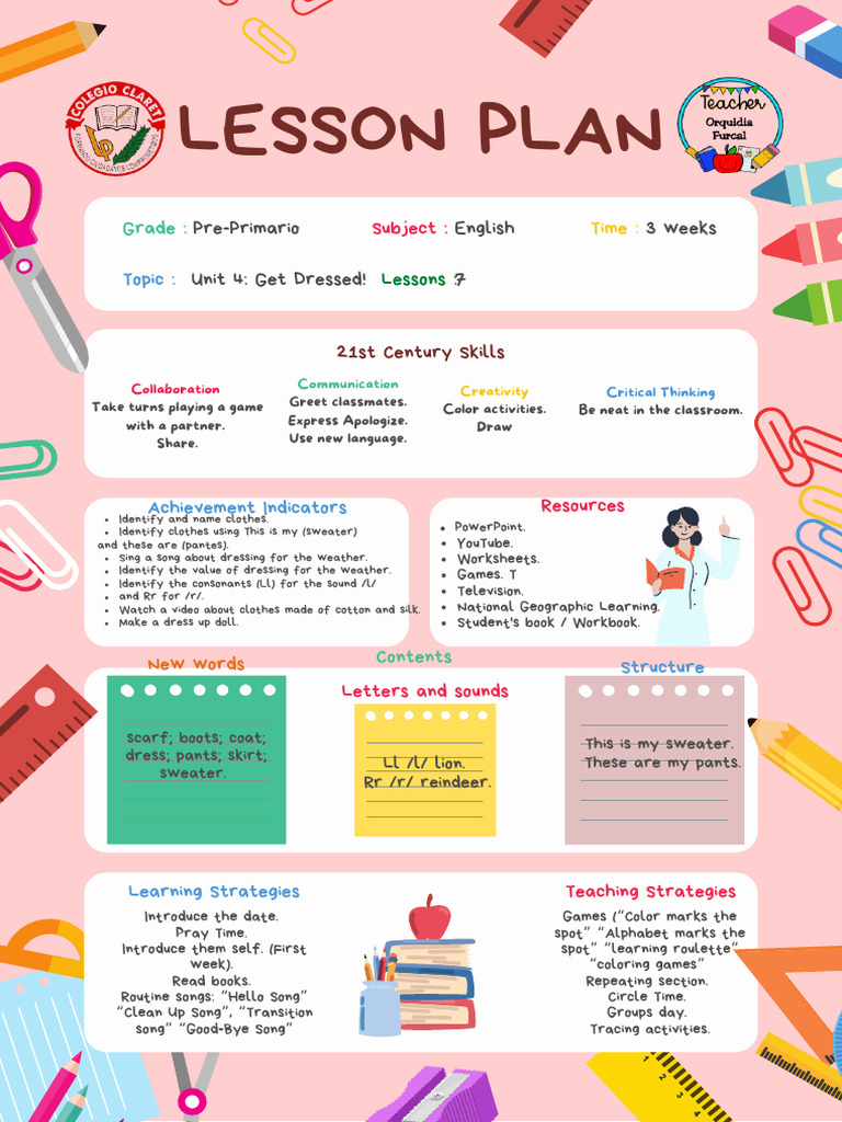Unit 4 Lessons Plan | Download Free PDF | Lesson Plan | Learning