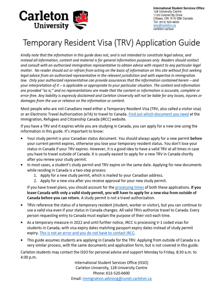 TRV Application Guide July2022 | PDF | Travel Visa