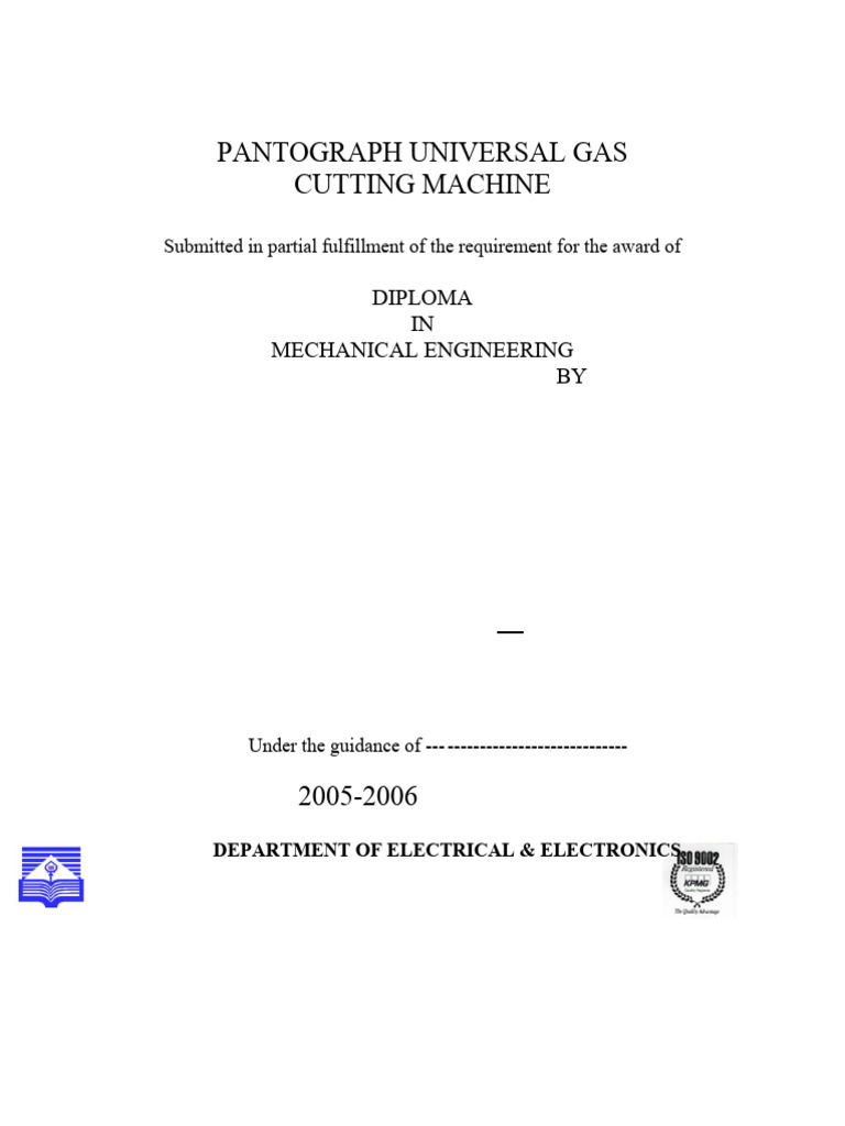 Pantograph Milling Machine Project | PDF | Screw | Column