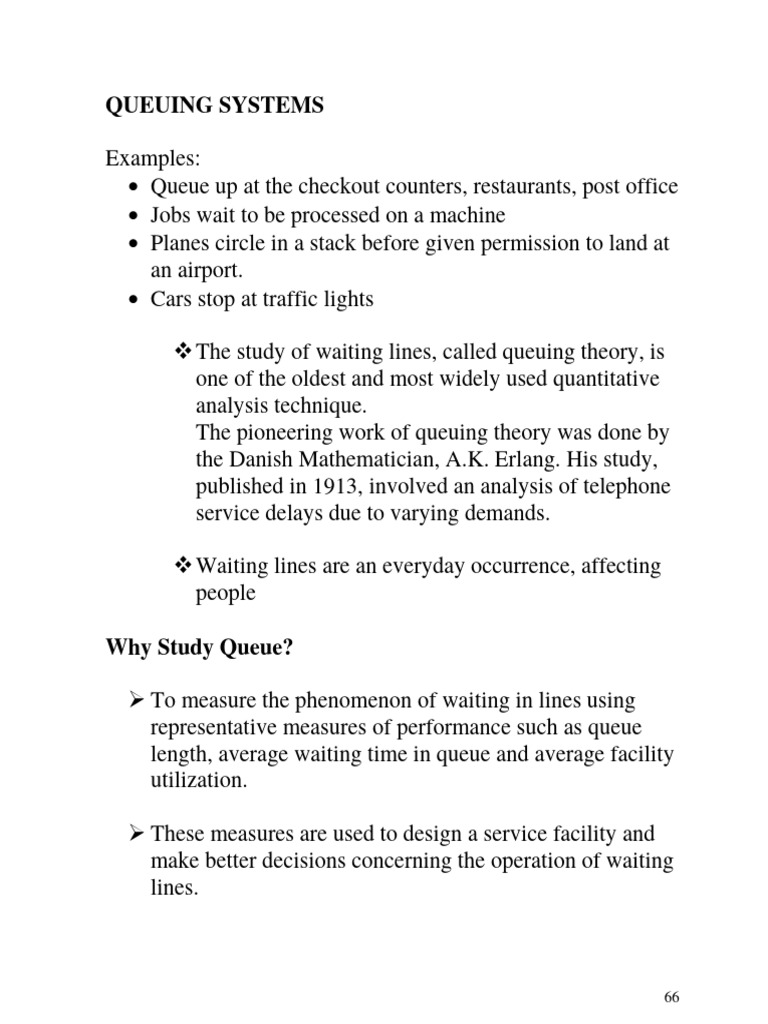 WK8 - QUEUING SYSTEM | PDF | Probability Distribution