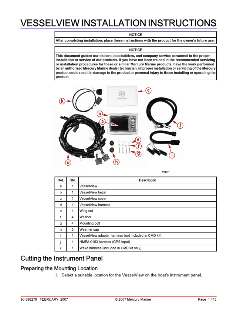 Vessel View Installation Instructions | PDF | Electrical Connector ...
