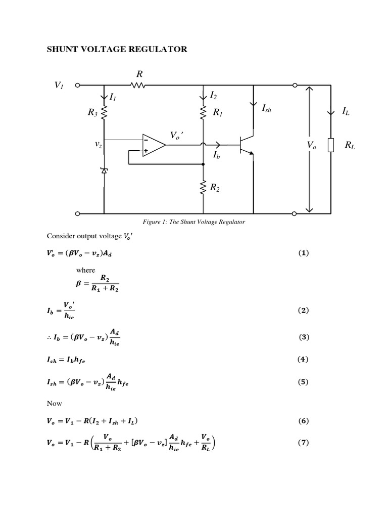 Shunt Voltage Regulator | PDF | Power Supply | Electronic Circuits