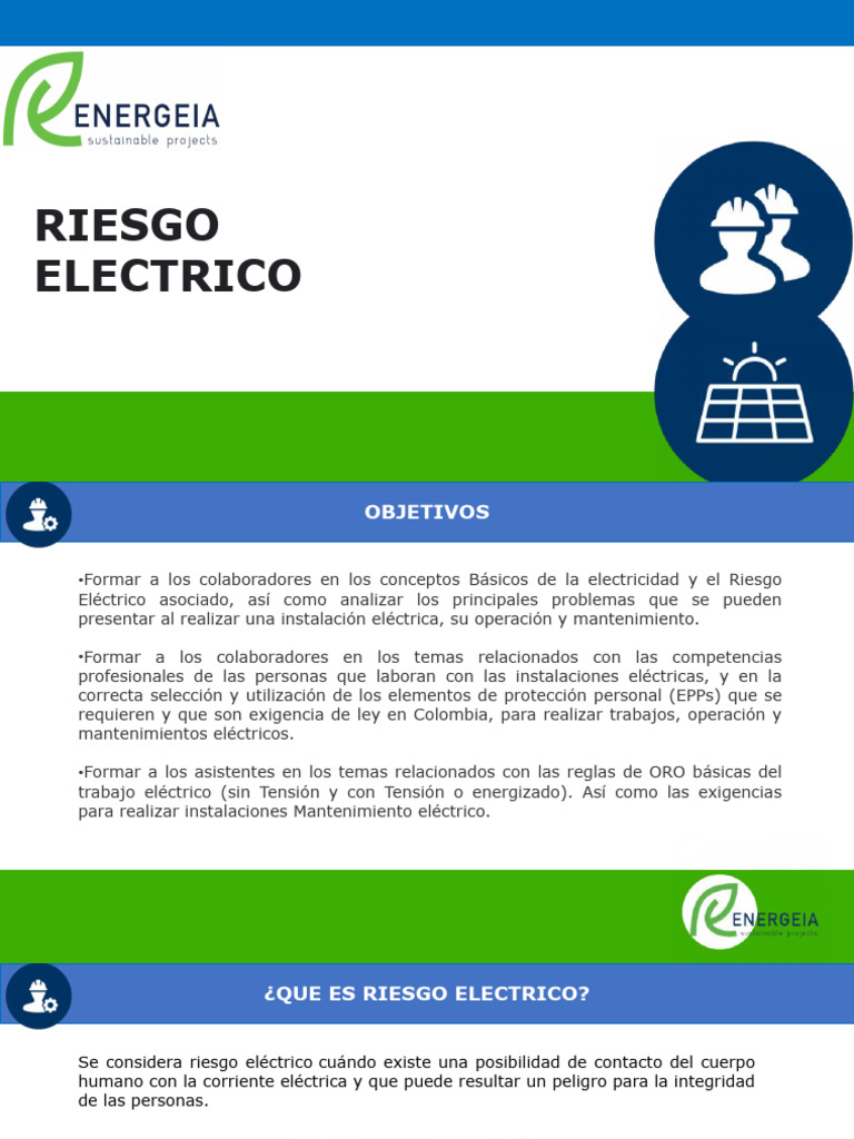Capacitación Riesgo Electrico Descargar Gratis Pdf Ingenieria