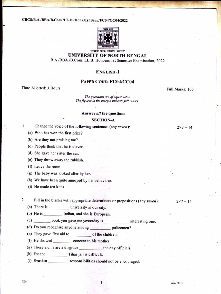 Ba Bba Bcom LL.B I English I Fc04 Cc04 | PDF | The United States ...