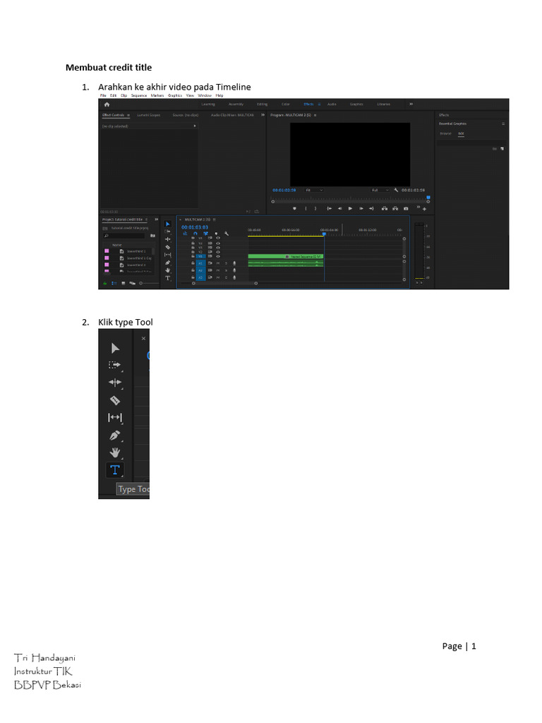 Membuat Credit Title | PDF