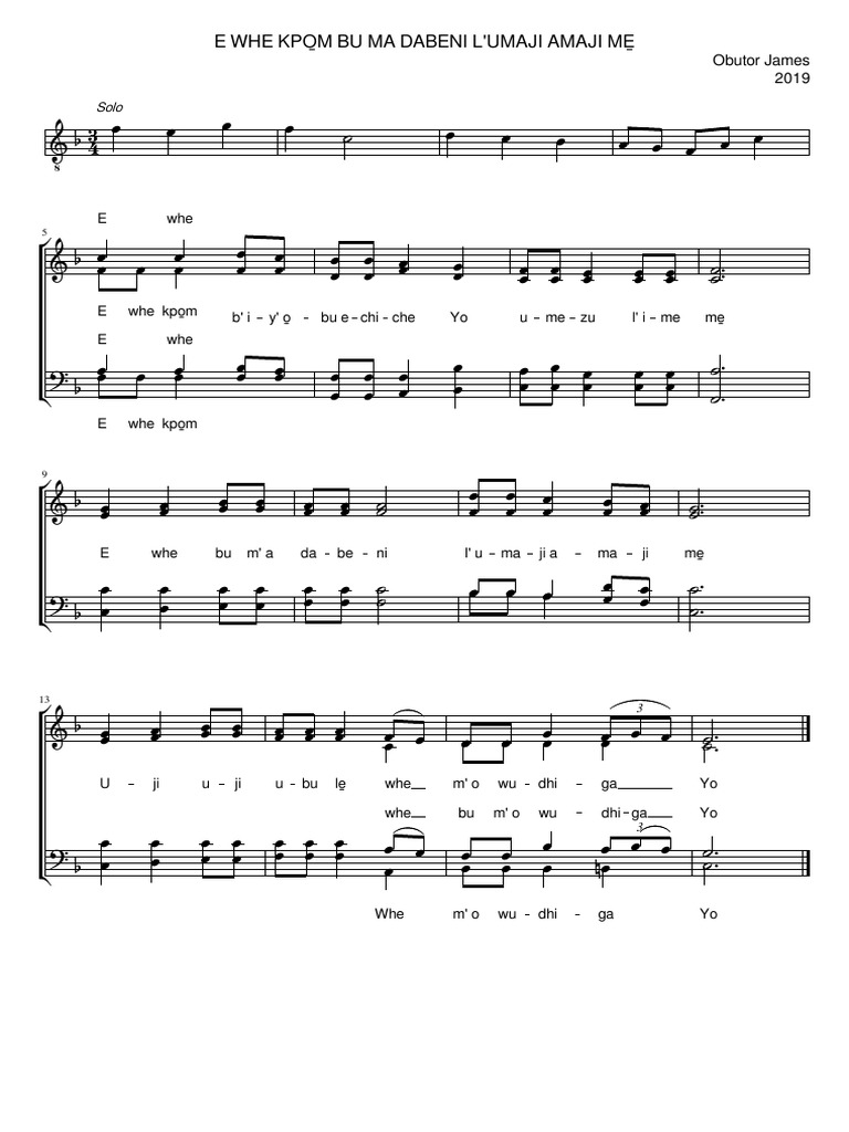 Ewhe Kpom Bu Ma Dabeni L'umaji Amaji Me | PDF