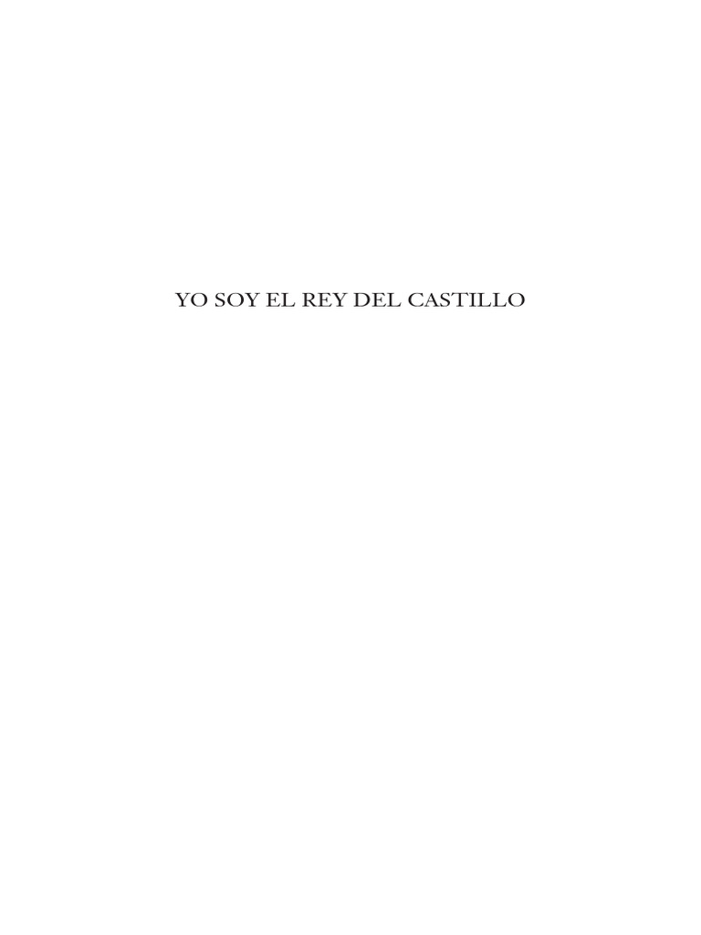 Yo soy el rey del castillo | PDF