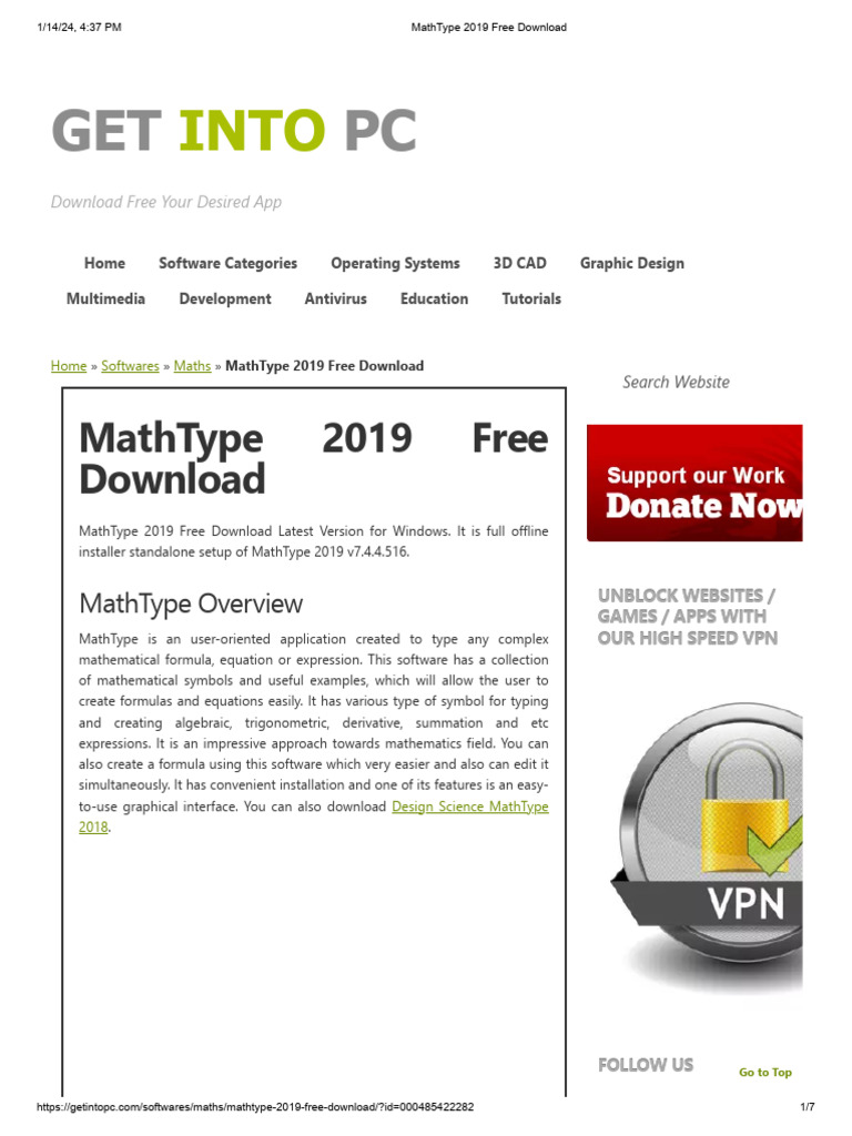 MathType 2019 | PDF | Microsoft Windows | Installation (Computer Programs)