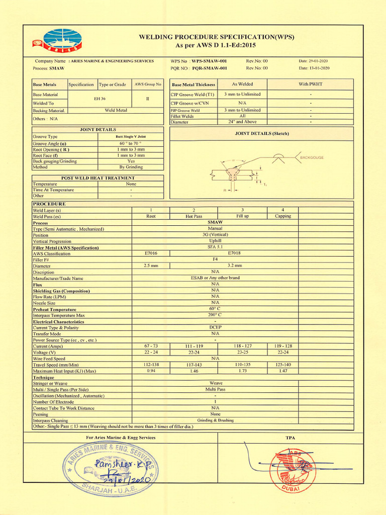 Eh36-Plate - WPS + PQR | PDF