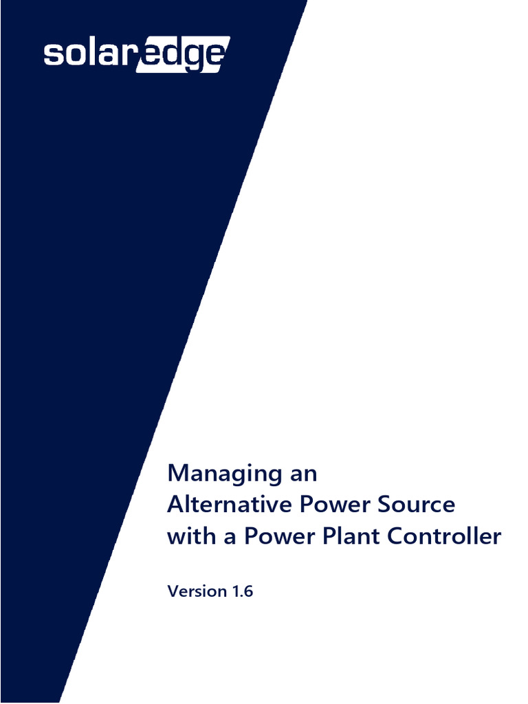 Solar Edge Power Plant Controller Manual | PDF | Power Inverter ...