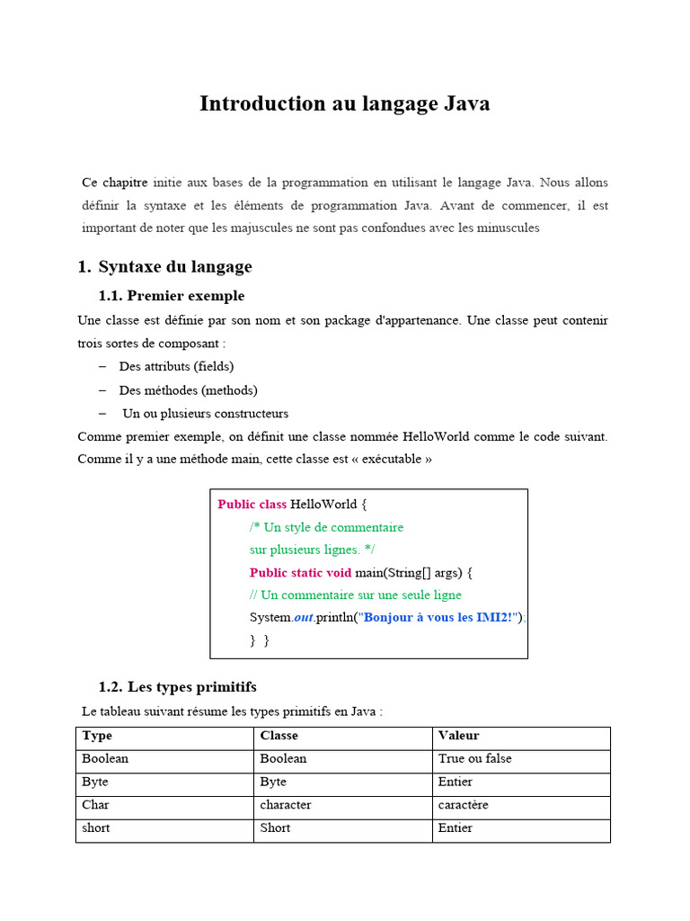 Série 1 | PDF | Java (Langage de programmation) | Structure de contrôle