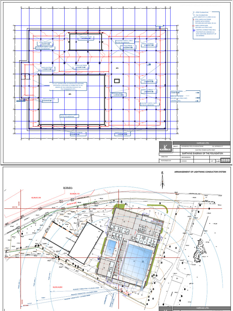 Earthing Layout For Buildings | PDF | Lightning | Electrical Conductor