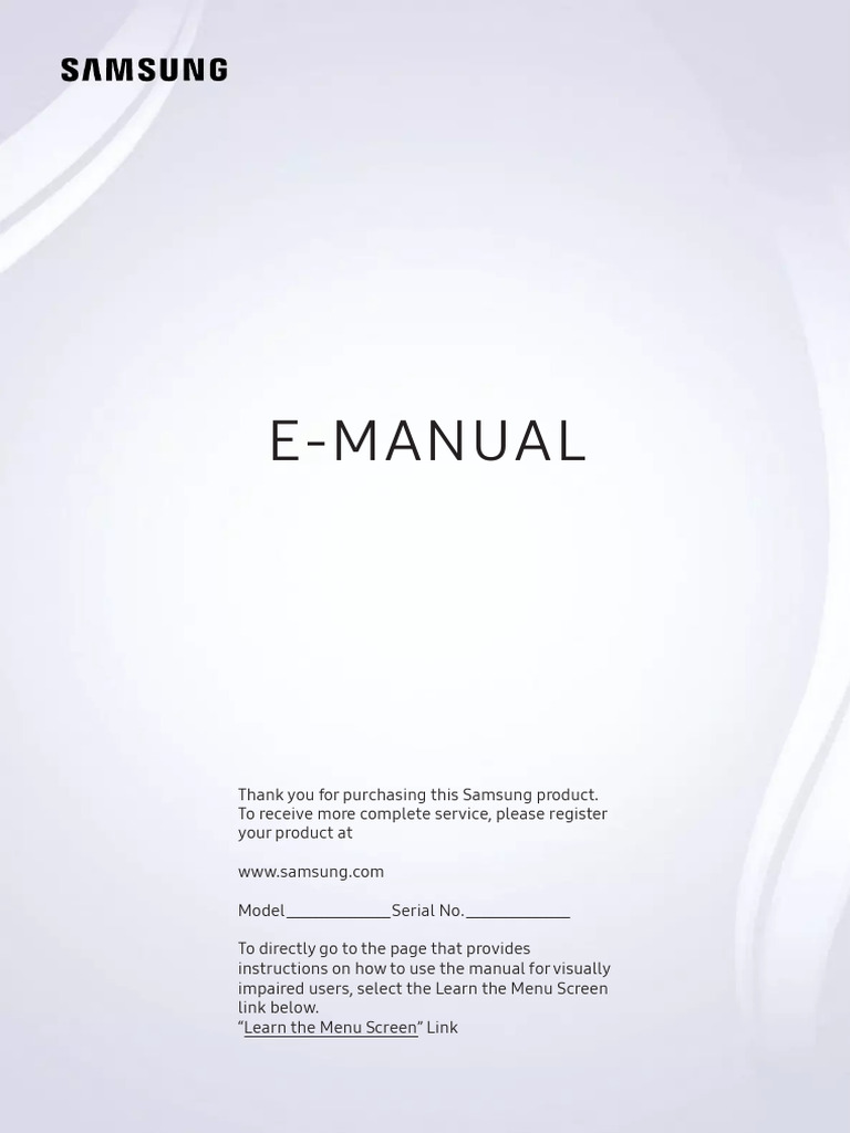 User Manual Samsung UN32M4500BF (English - 124 Pages) | PDF