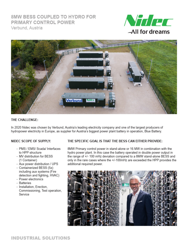 8MW BESS for Hydro Power Control | PDF | Energy Storage | Hydroelectricity