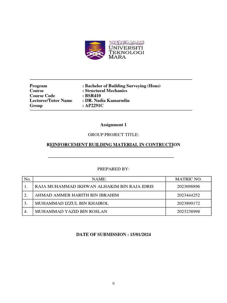 BSR 410 Assignment 1 | PDF