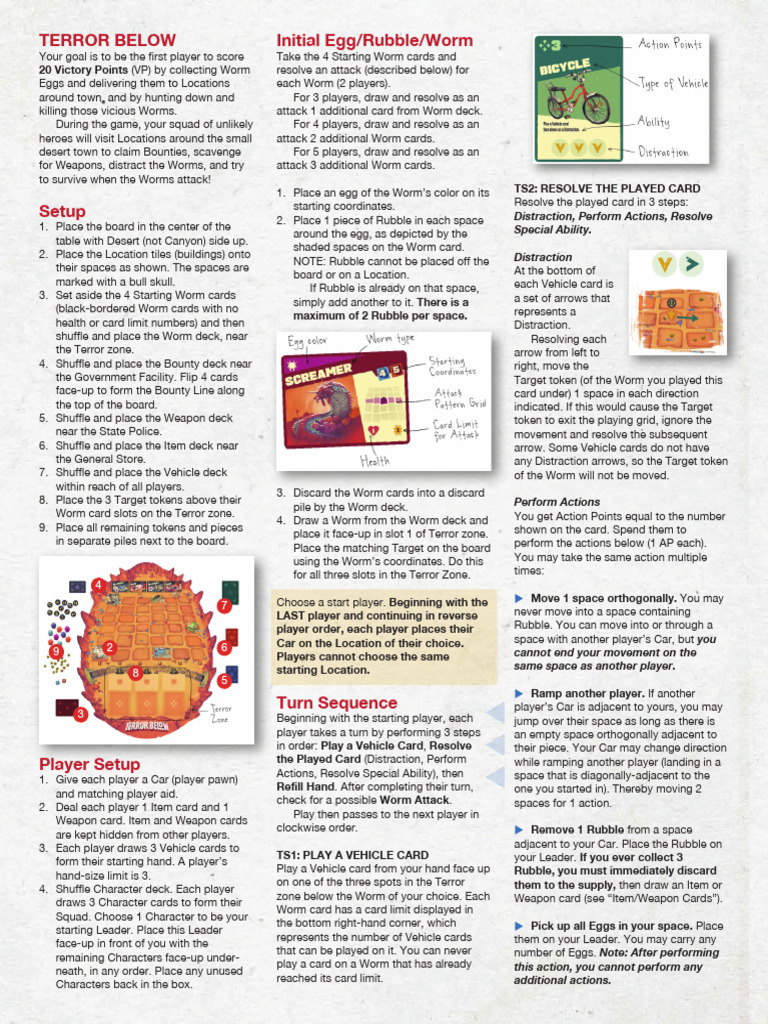 Terror Below Game Rules and Setup | PDF | Gaming | Sports