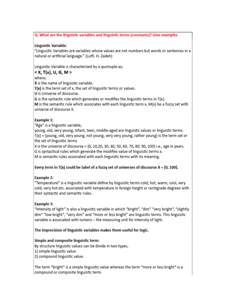 Linguistic Variables | PDF | Linguistics | Variable (Mathematics)