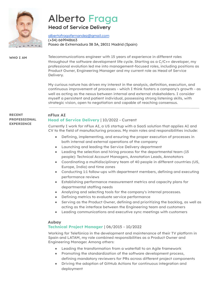 CV Base-1 | PDF | Scrum (Software Development) | Agile Software Development