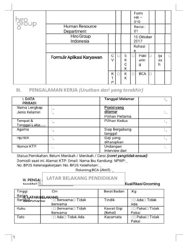 Aplikasi Pelamar | PDF