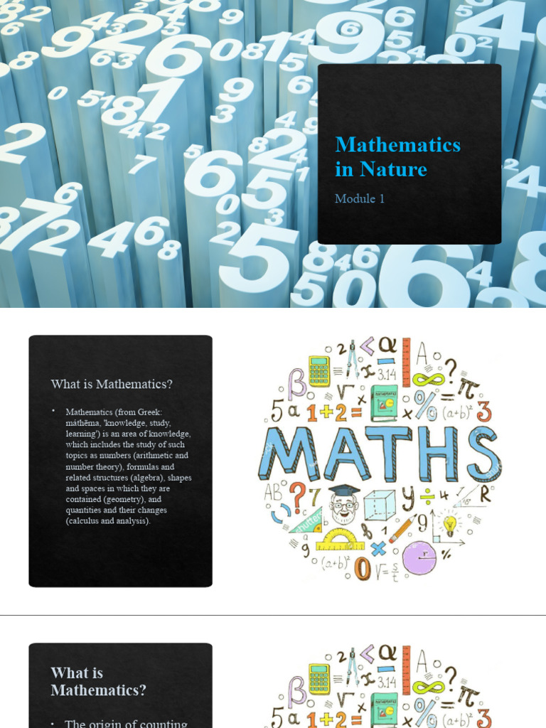 Module 1 Mathematics in Nature | PDF | Mathematics | Pattern