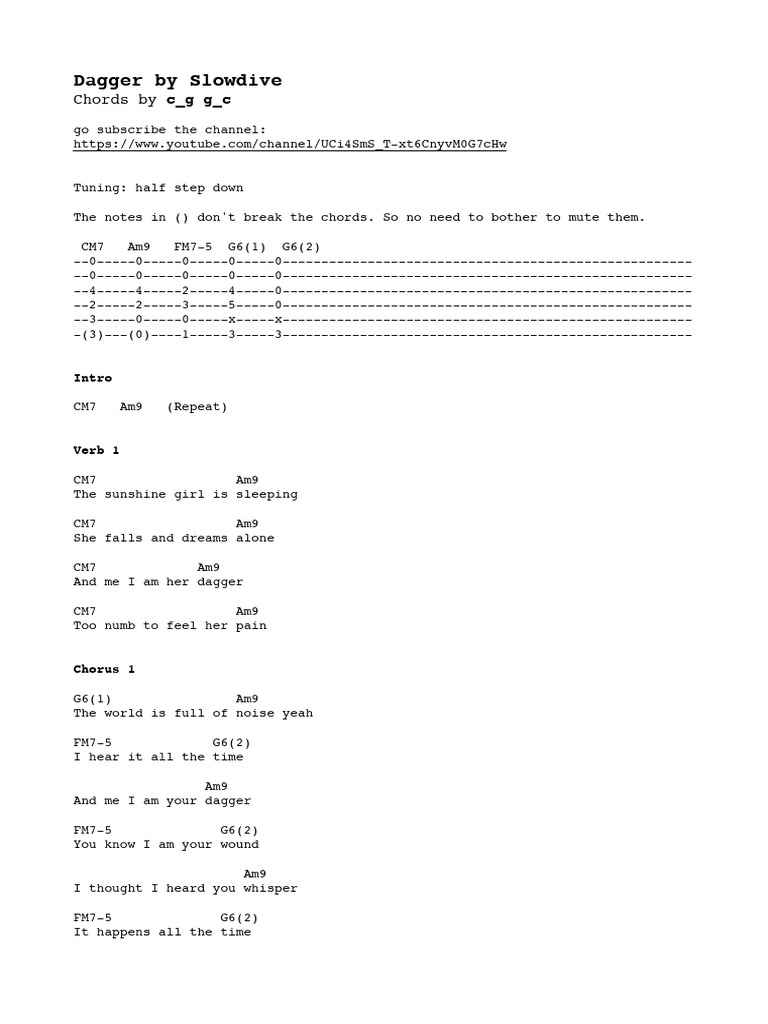 Dagger Chords | PDF