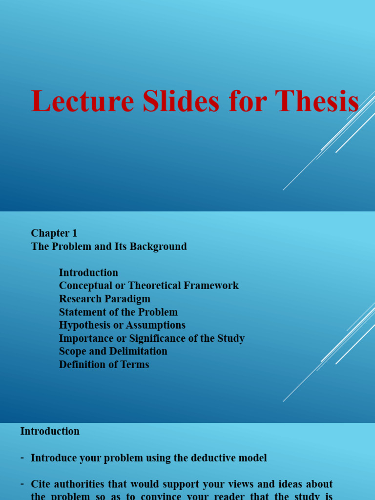Thesis Lecture | PDF | Conceptual Model | Theory