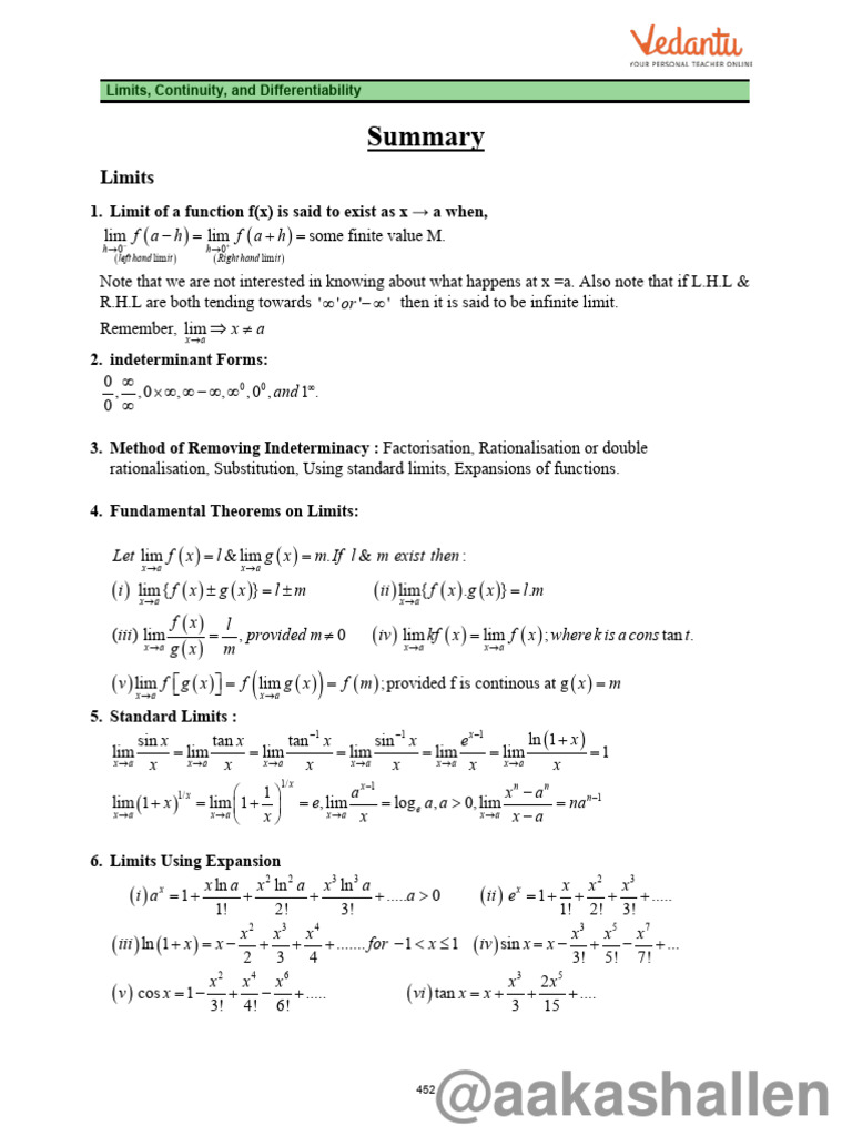 20-Limits, Continuity and Differntiability | PDF | Trigonometric Functions | Function (Mathematics)