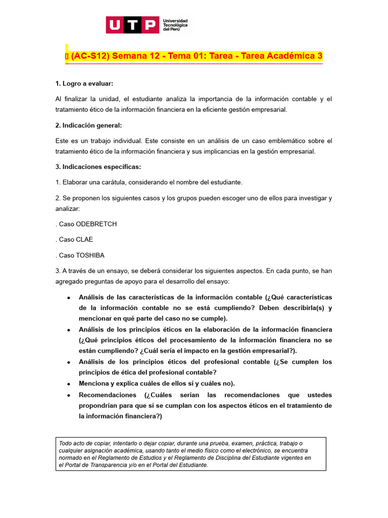 ? (AC-S12) Semana 12 - Tema 01 Tarea - Tarea Académica 3 - INTRODUCCION A LA CONTABILIDAD ...