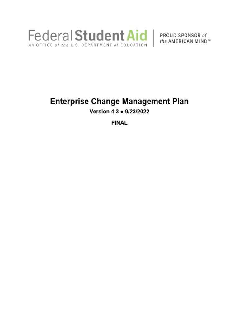 Fsa Ecm Plan | PDF | Change Management | Computer Security