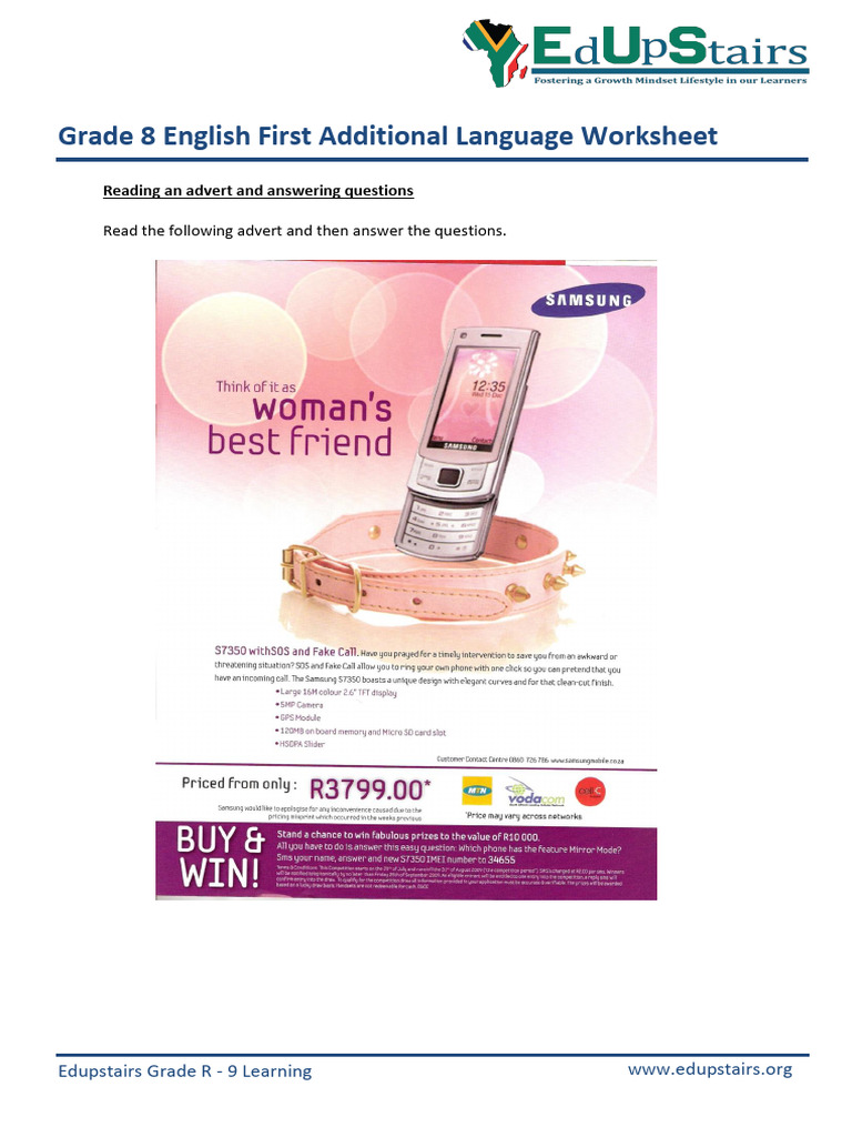 Visual Literacy Question Grade 8 | PDF