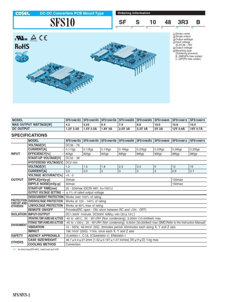 Coselusainc Sfs302415c Datasheets 8728 | PDF | Electrical Engineering | Electricity