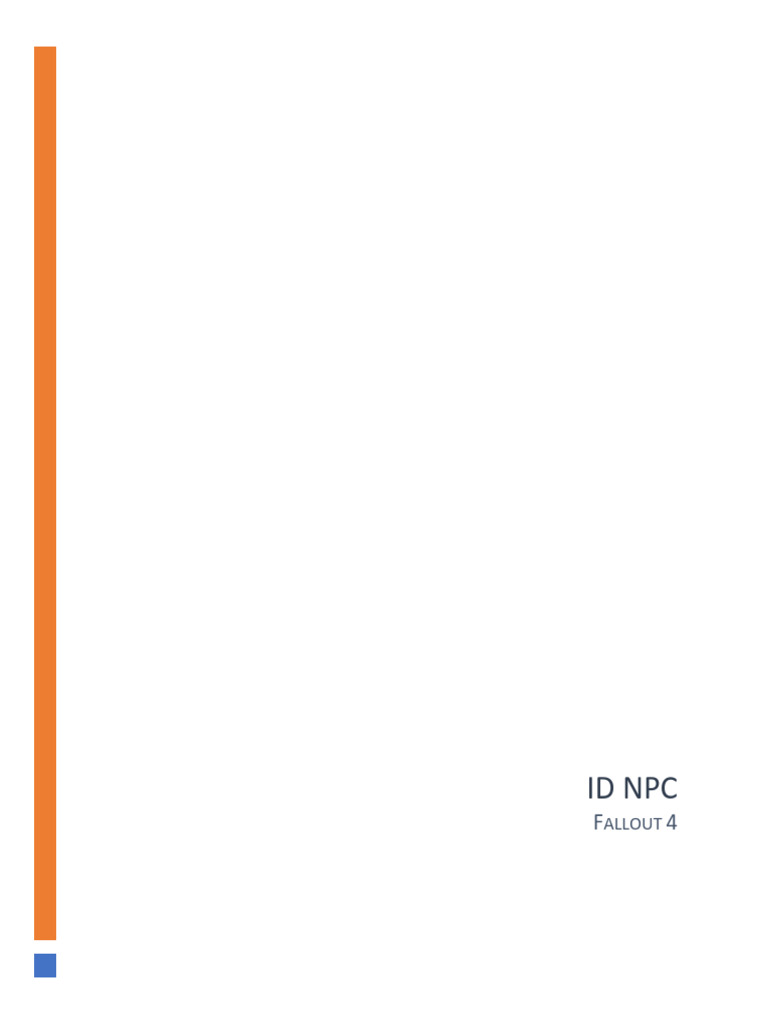 Fallout 4 NPC | PDF