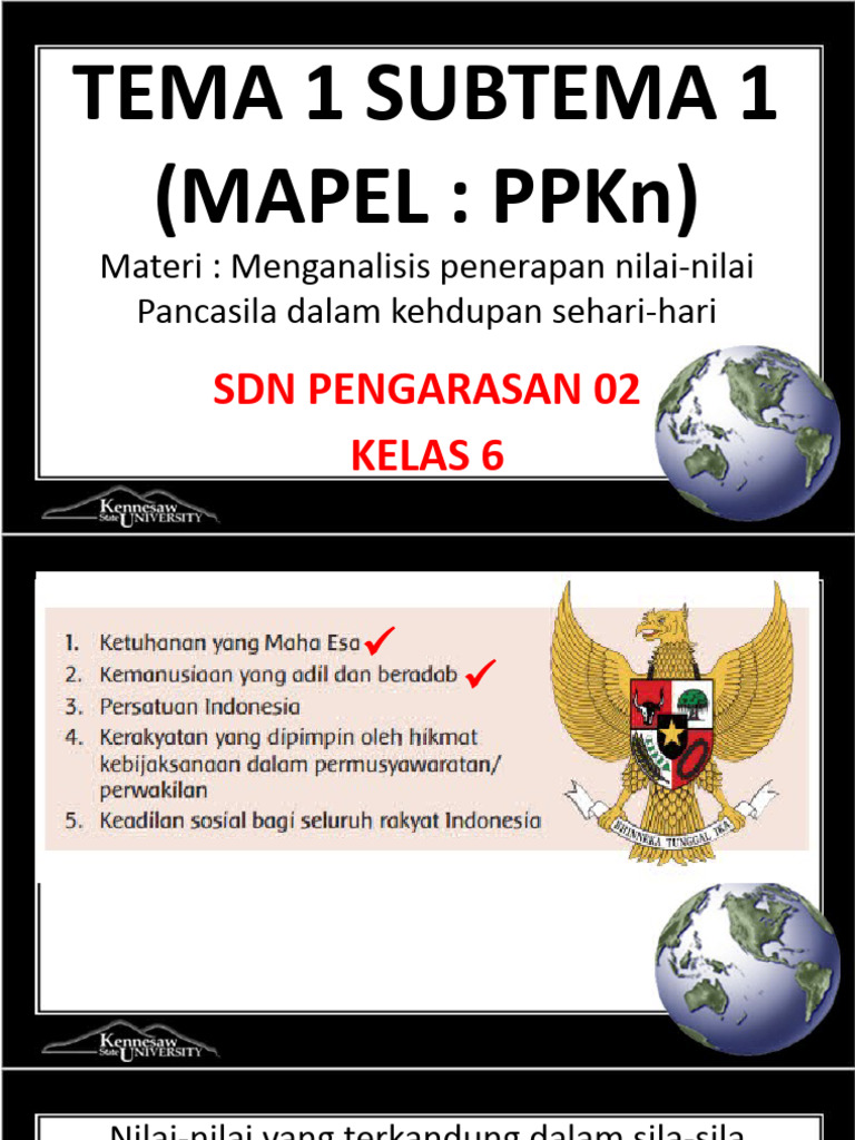 Tema 1 Subtema 1 (Mapel PPKN) | PDF