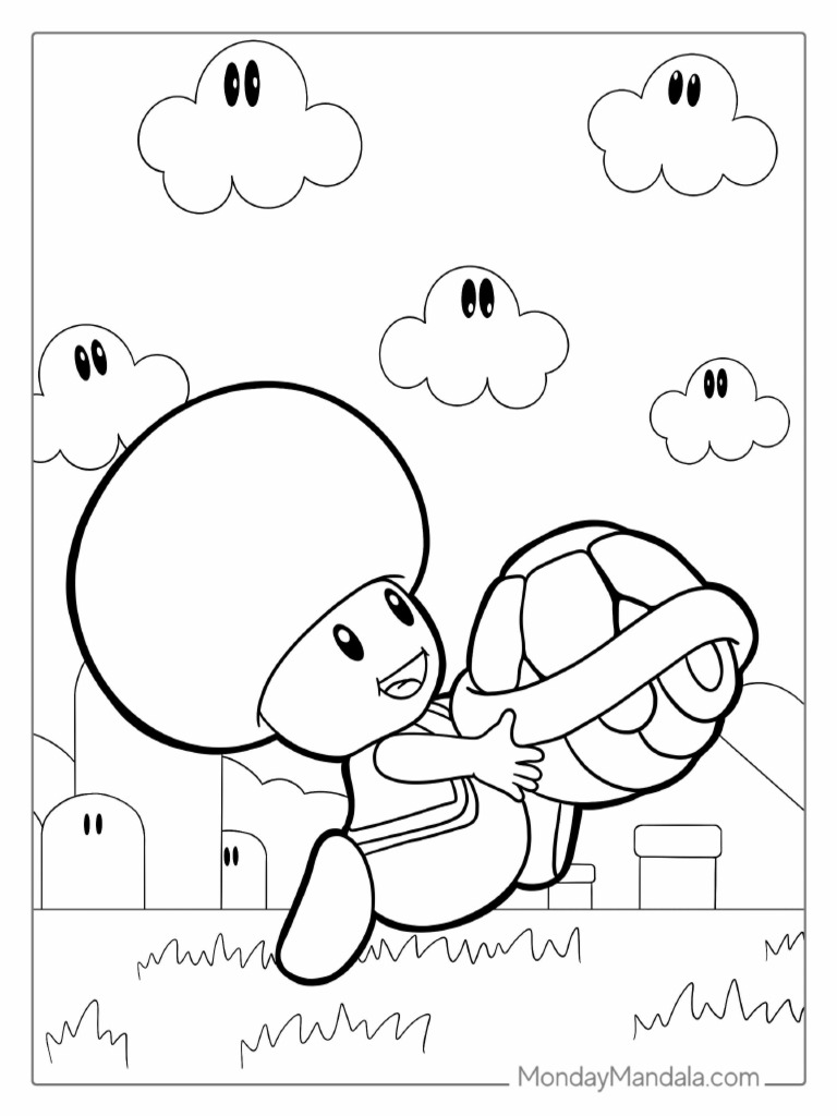 Toad Running With Red Shell | PDF