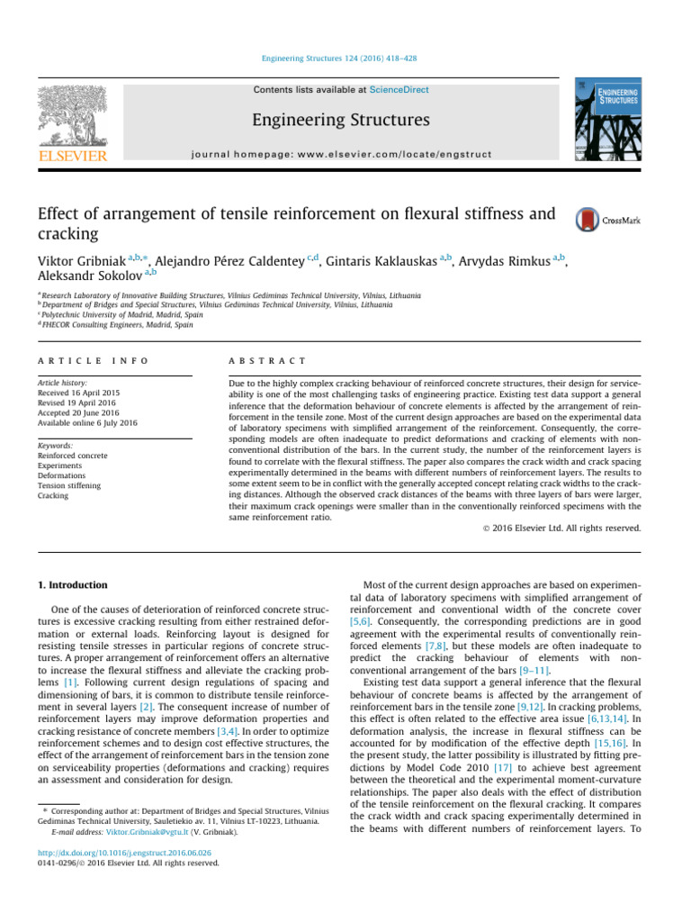 22 Engineering Structures - Vol.124.a31 | PDF | Fracture | Beam (Structure)