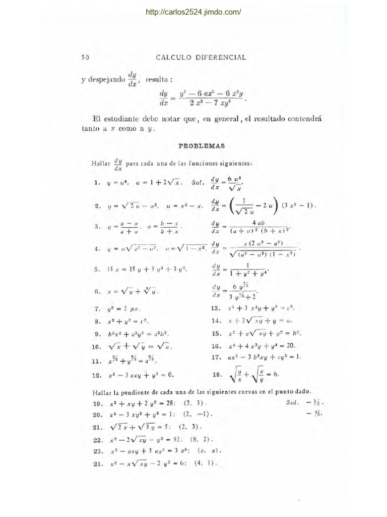 Derivadas (Ejercicios adicionales) | PDF