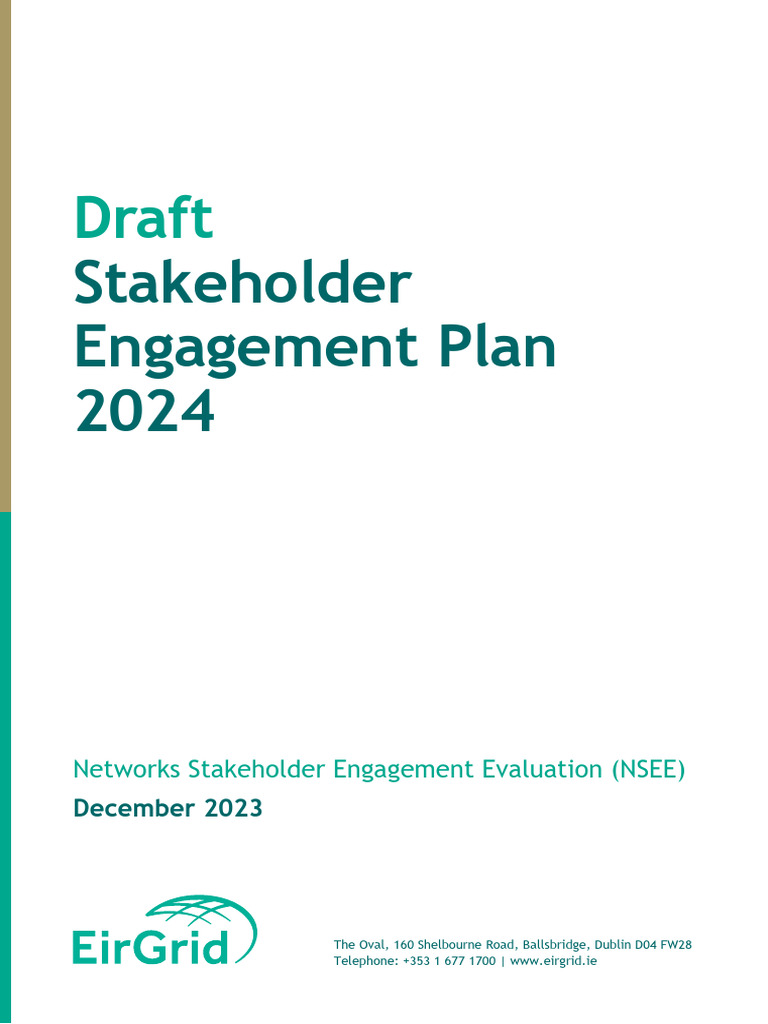 2024 Stakeholder Engagement Plan_FINAL CLEAN PDF | PDF | Electrical Grid | Renewable Energy