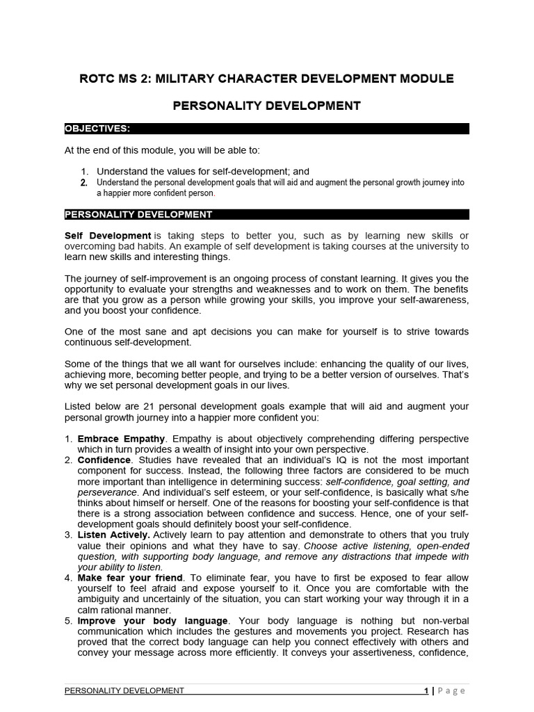 2 Personality Development | Download Free PDF | Morality | Conscience