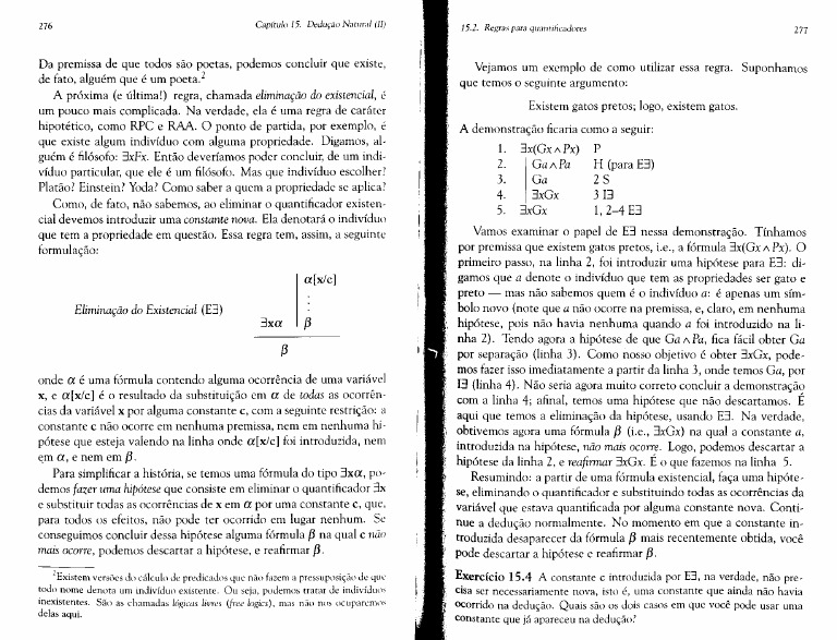 148 - Regras para o Quantificador Existencial | PDF