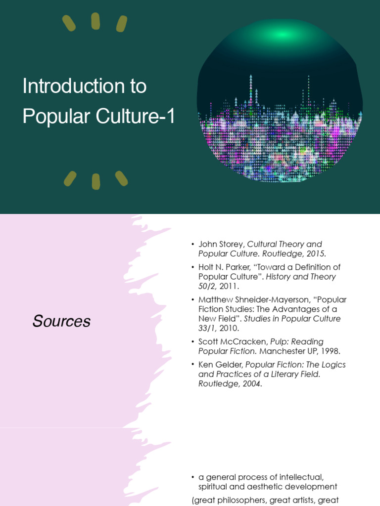 PRESENTATION Introduction To Popular Culture 1 | PDF | Popular Culture