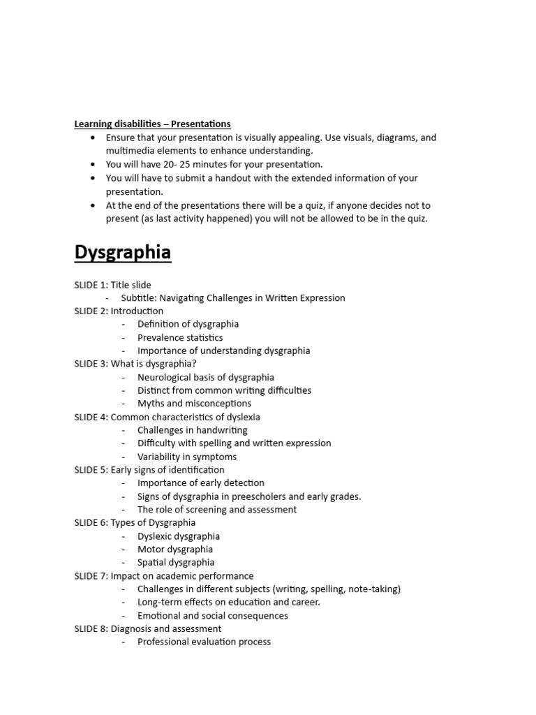 Dysgraphia | PDF | Dyslexia | Individualized Education Program