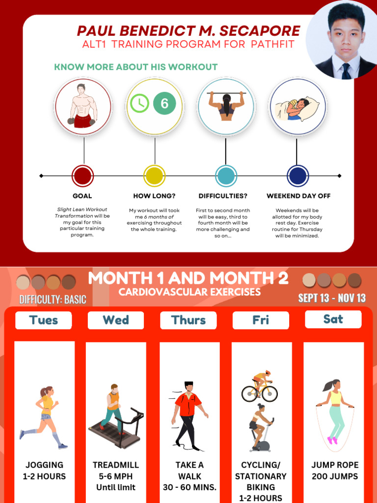 6-Month Lean Workout Transformation | PDF | Physical Exercise | Human ...